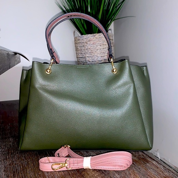 ICHI | Bags | Nwt Ichi Green And Tan Handbag | Poshmark